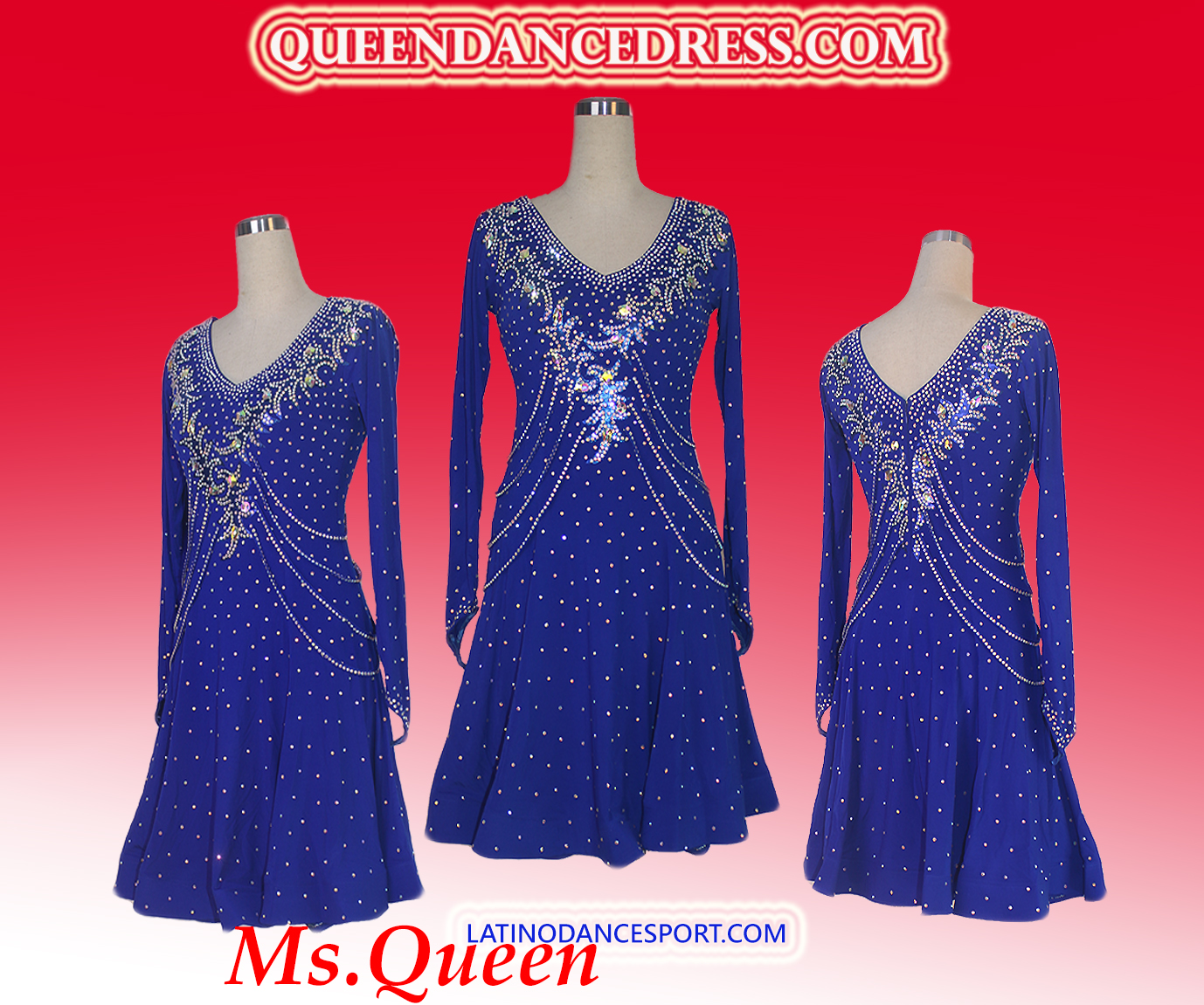 Latin Ballroom Classic Queen Dance Tailored Dress L330