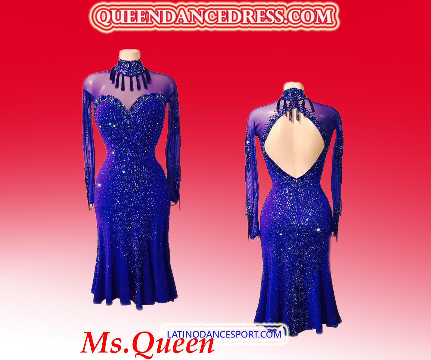 Latin Ballroom Classic Queen Dance Tailored Dress L335