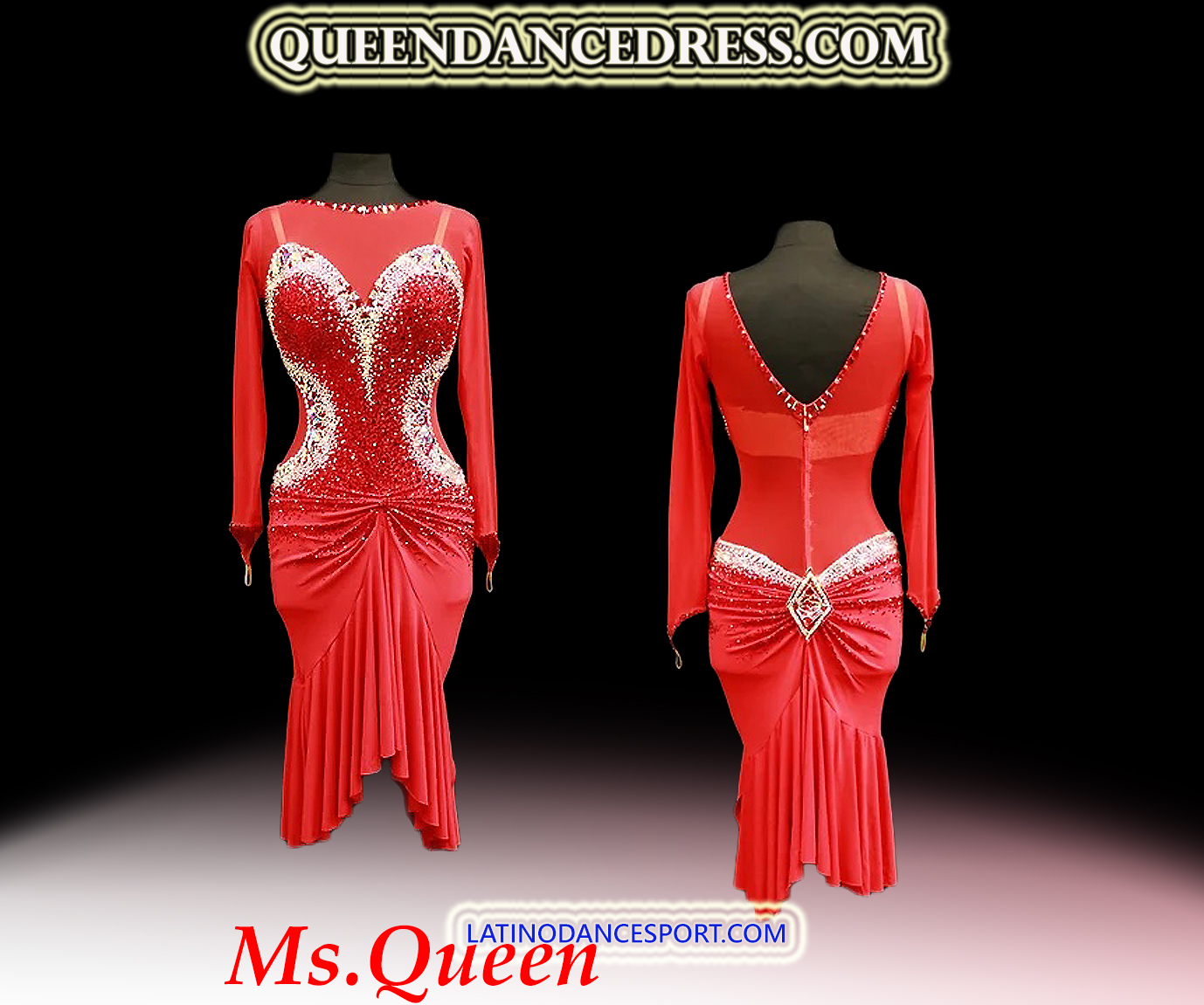Latin Ballroom Classic Queen Dance Tailored Dress L345