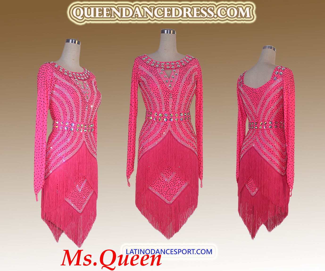 Latin Ballroom Classic Queen Dance Tailored Dress L346